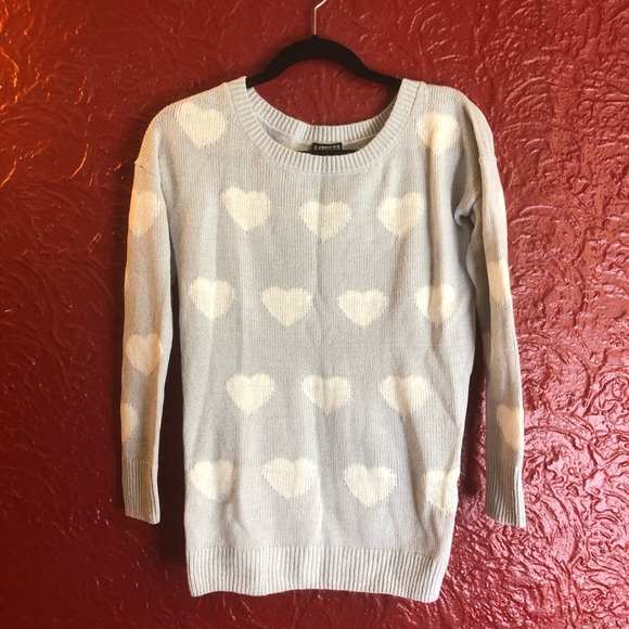 Express | Sweaters | New Express Heart Sweater | Poshmark